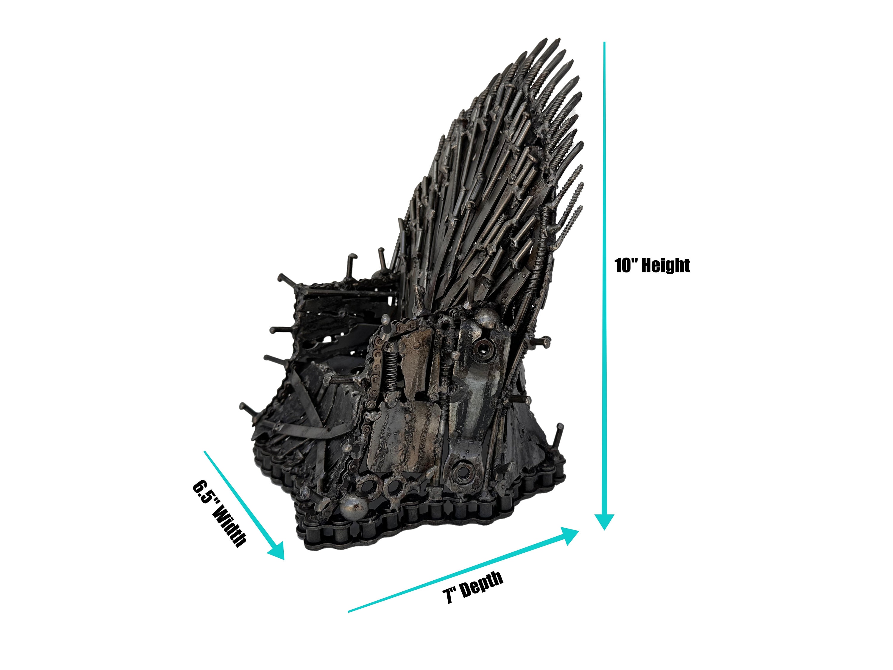 The Unique Metal Iron Throne Chair Inspired Sculpture. 10'' Tall ...