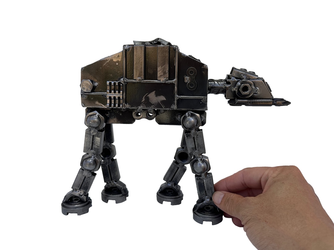 Unique ATAT Walker Inspired Sculpture. 8.5 Inches High. 100% Handmade ...