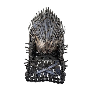 The Unique Metal Iron Throne Chair Inspired Sculpture. 10'' Tall ...