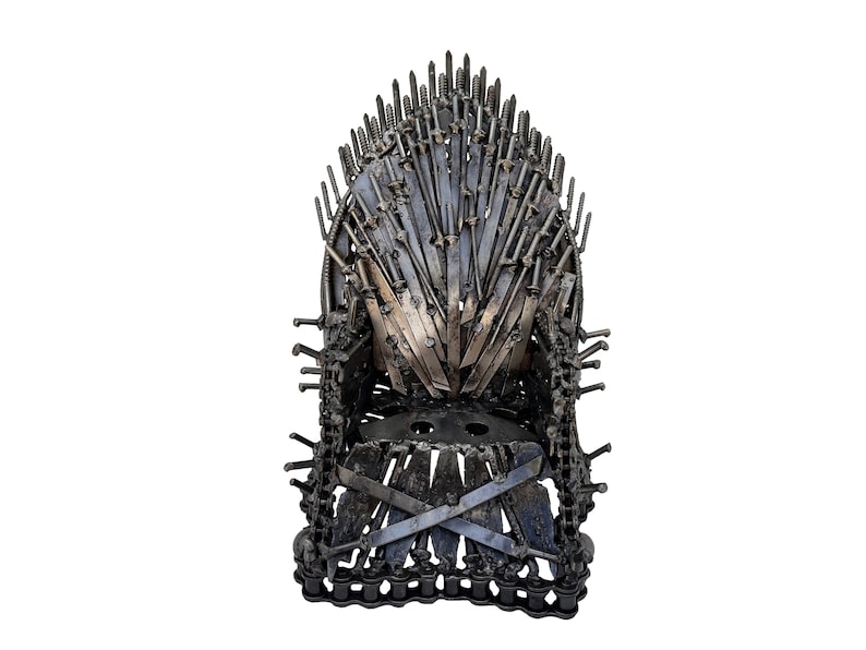 The Unique Metal Iron Throne Chair Inspired Sculpture. 10'' Tall ...