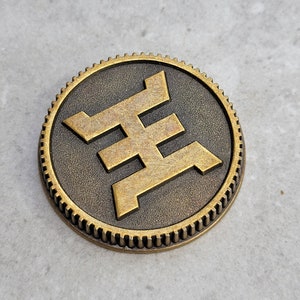 Gold King Set of 2 Power Coins Prop Gold & Weathered for Legacy Morpher ...