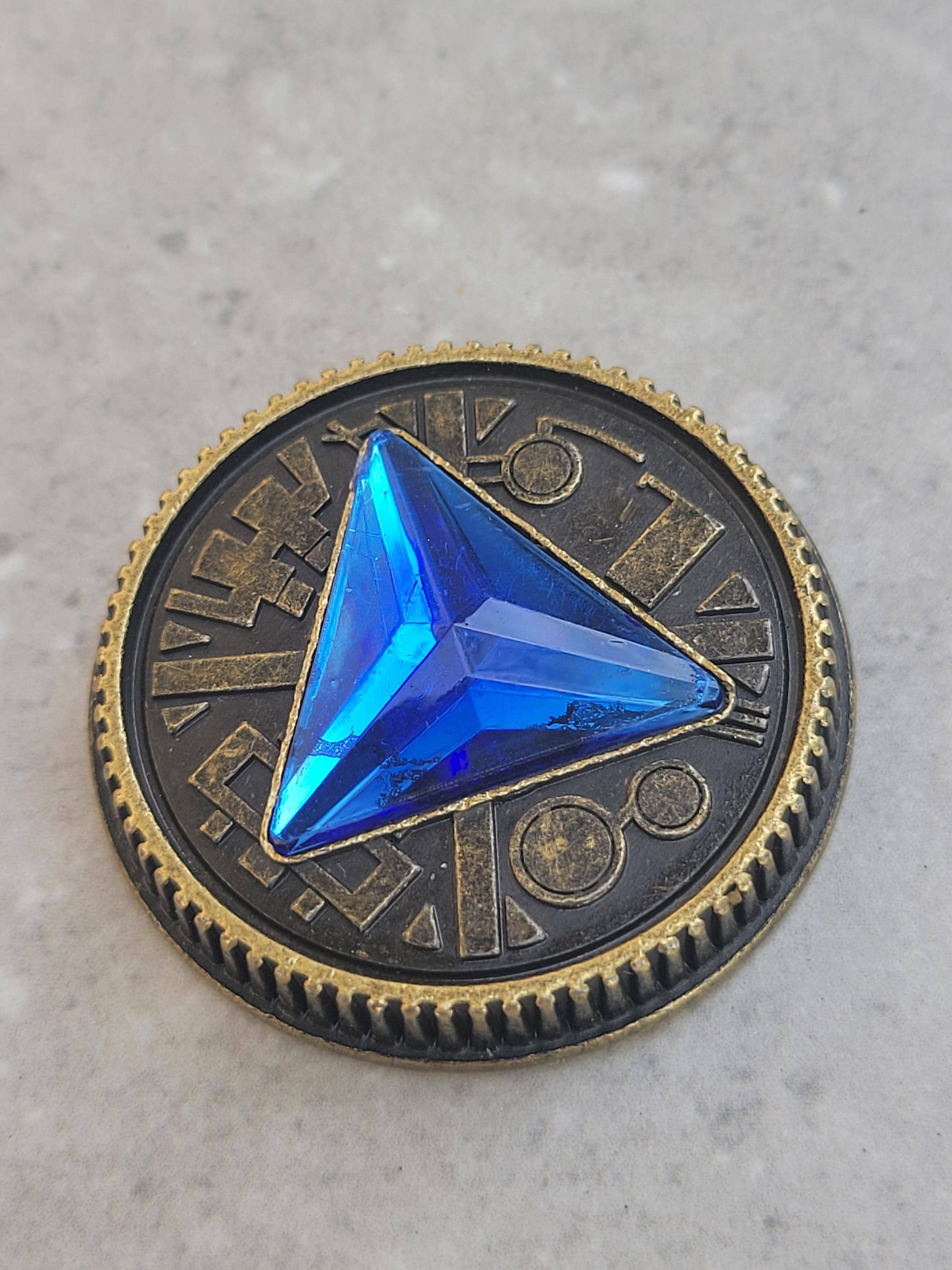 Blue Crystal Gem Weathered Power Coin Made for Legacy Master Morpher ...