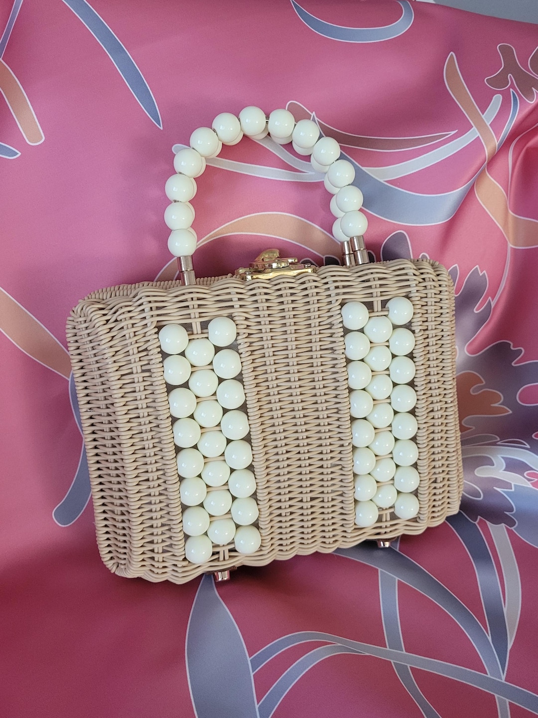 Golden Girls Purse Vintage Style Sophia Petrillo Bag Beaded Rattan ...