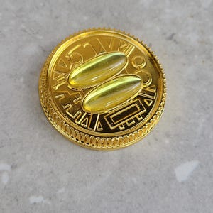 Six Zeo Crystal Ranger Coin Set of 6 Gold for Bandai Power Legacy ...