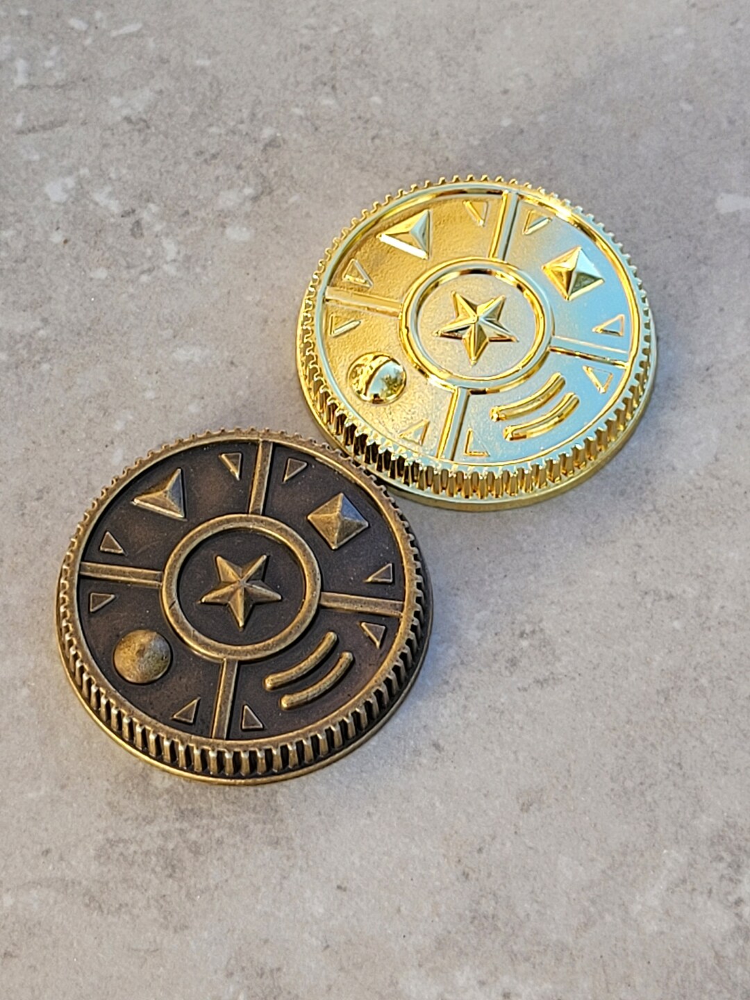 Tribal Zeo Set of 2 Power Coins Prop Gold & Weathered Ranger 2013 ...