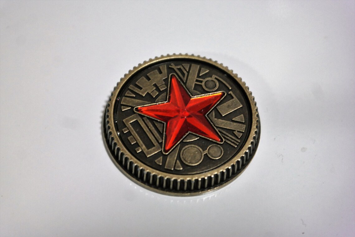 Red Crystal Star Weathered Gem Power Coin Made for Legacy - Etsy