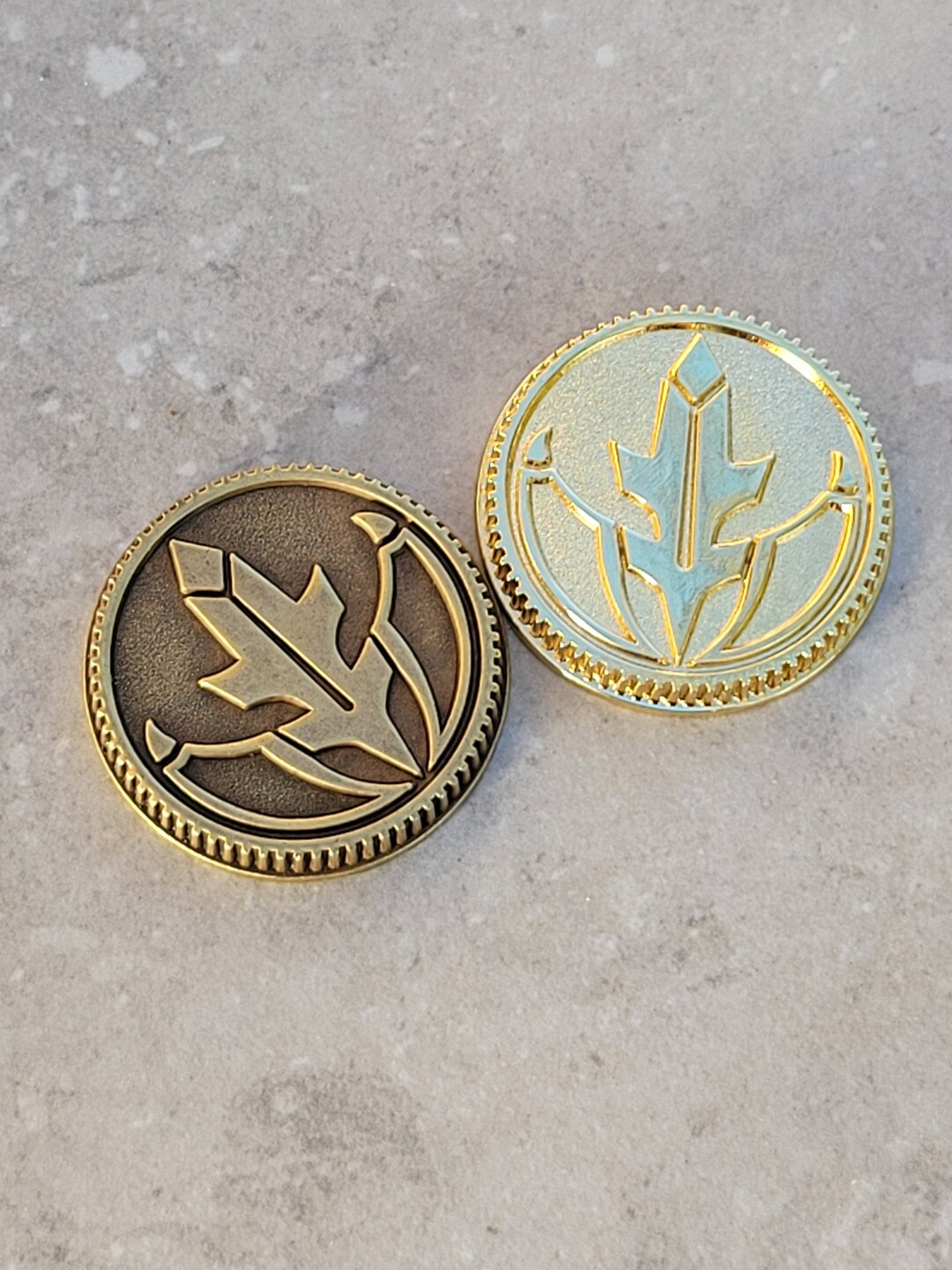 Hybrid/gold Team Set of 2 Power Coins Prop Gold & Weathered Made for ...