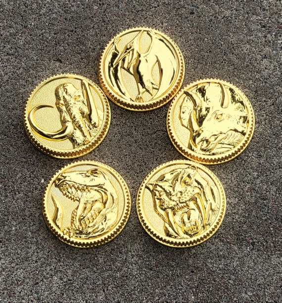 Dino Coins Set of 5 Made for the Legacy Morpher Cosplay Prop | Etsy