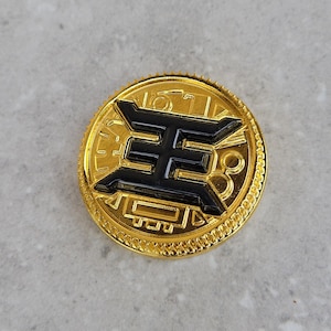 Six Zeo Crystal Ranger Coin Set of 6 Gold for Bandai Power Legacy ...