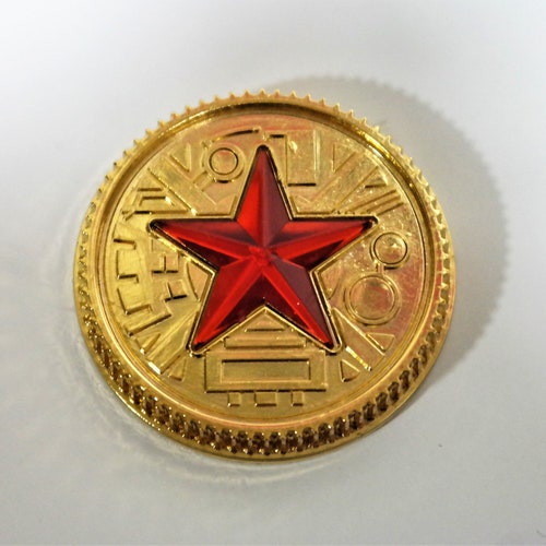 Red Crystal Star Gold Gem Power Coin Made for Legacy Master - Etsy
