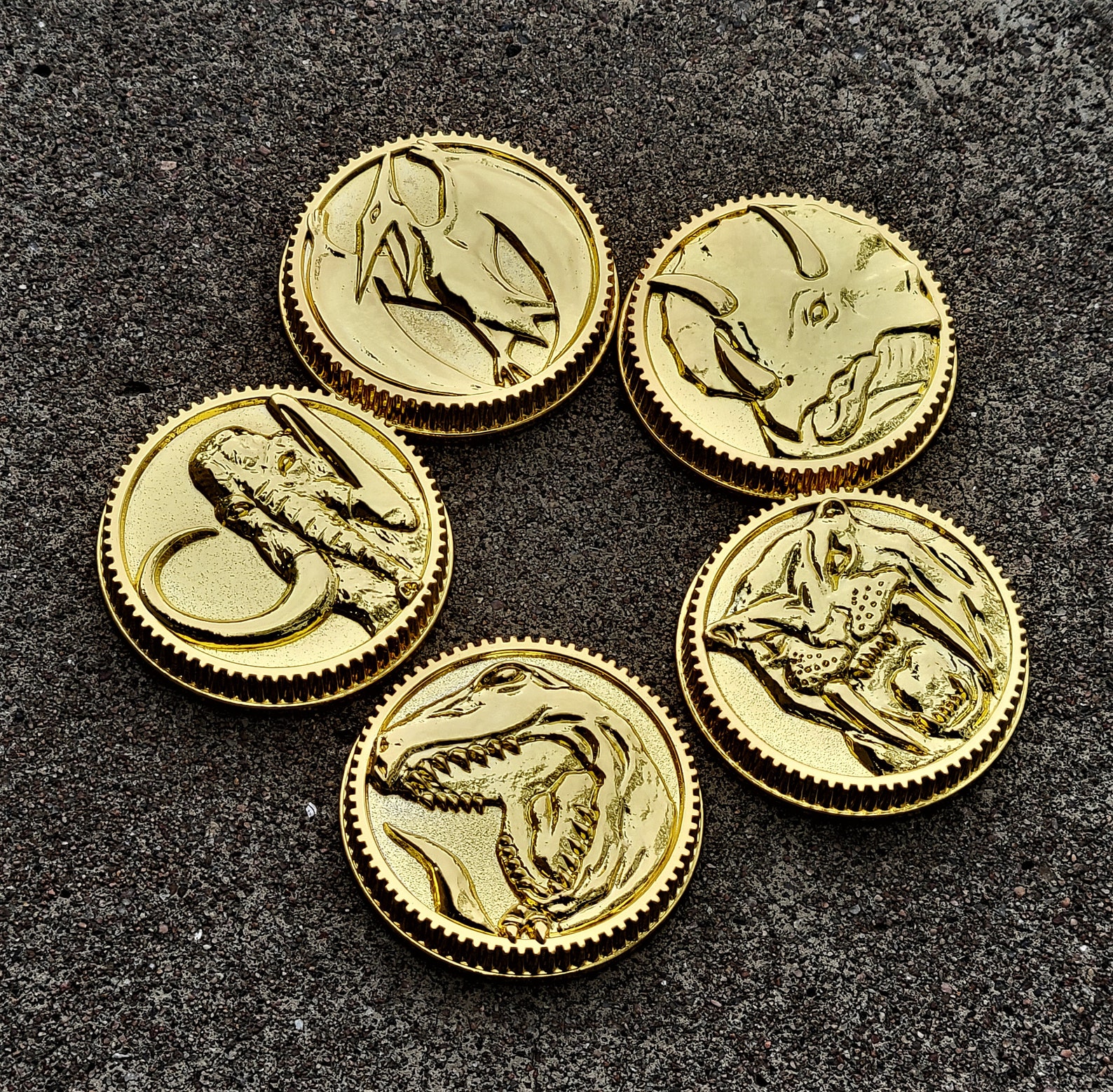 Dino Coins Set of 5 made for the Legacy Morpher Cosplay Prop | Etsy