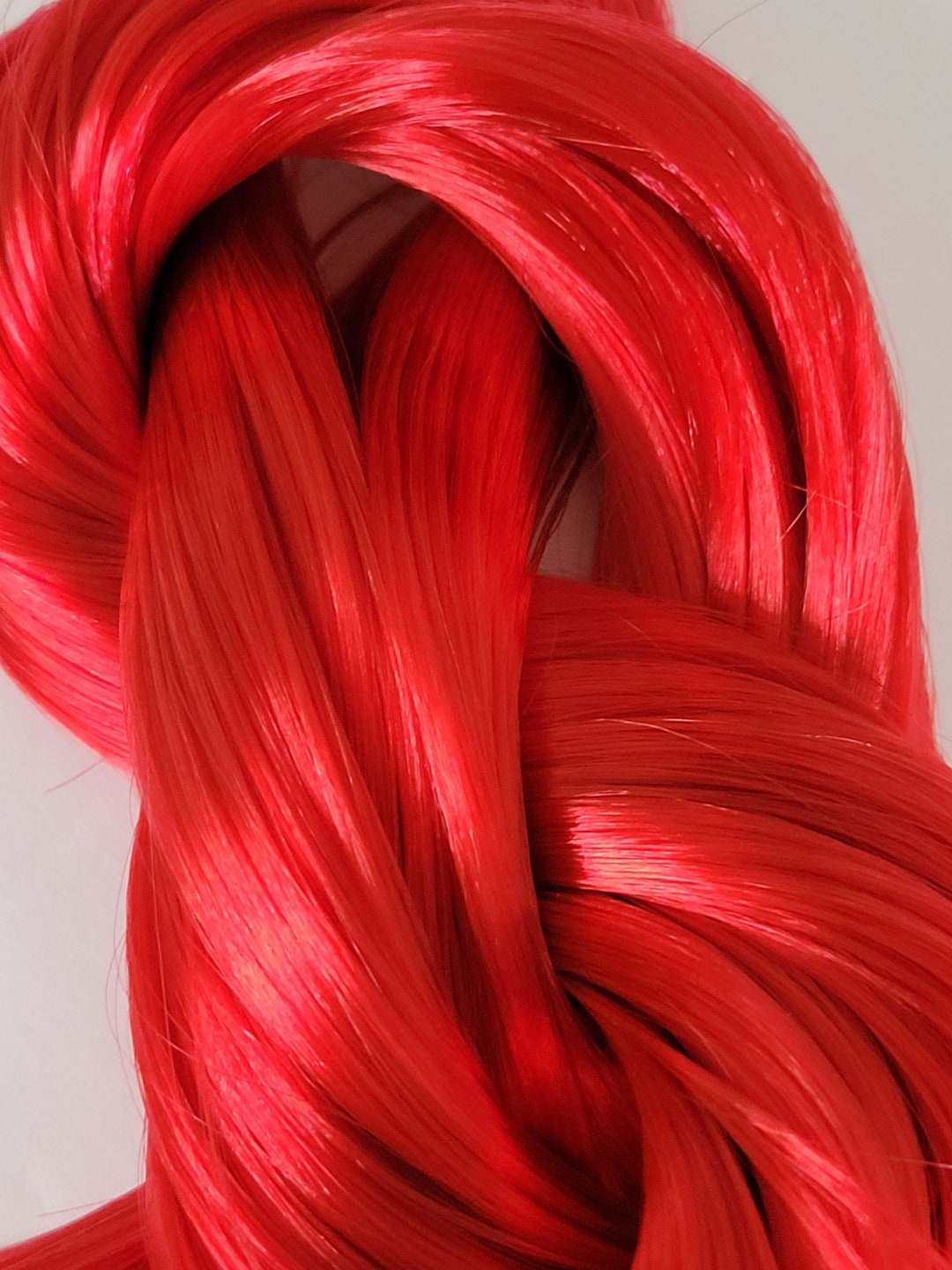 Nylon Doll Hair Airel Red Re-rooting Custom Doll Custom My Little Pony ...