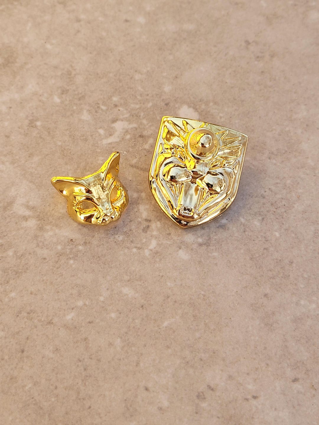 She-ra Doll Catra Mask Shield Set Custom Replacement Gold Metal Toy ...