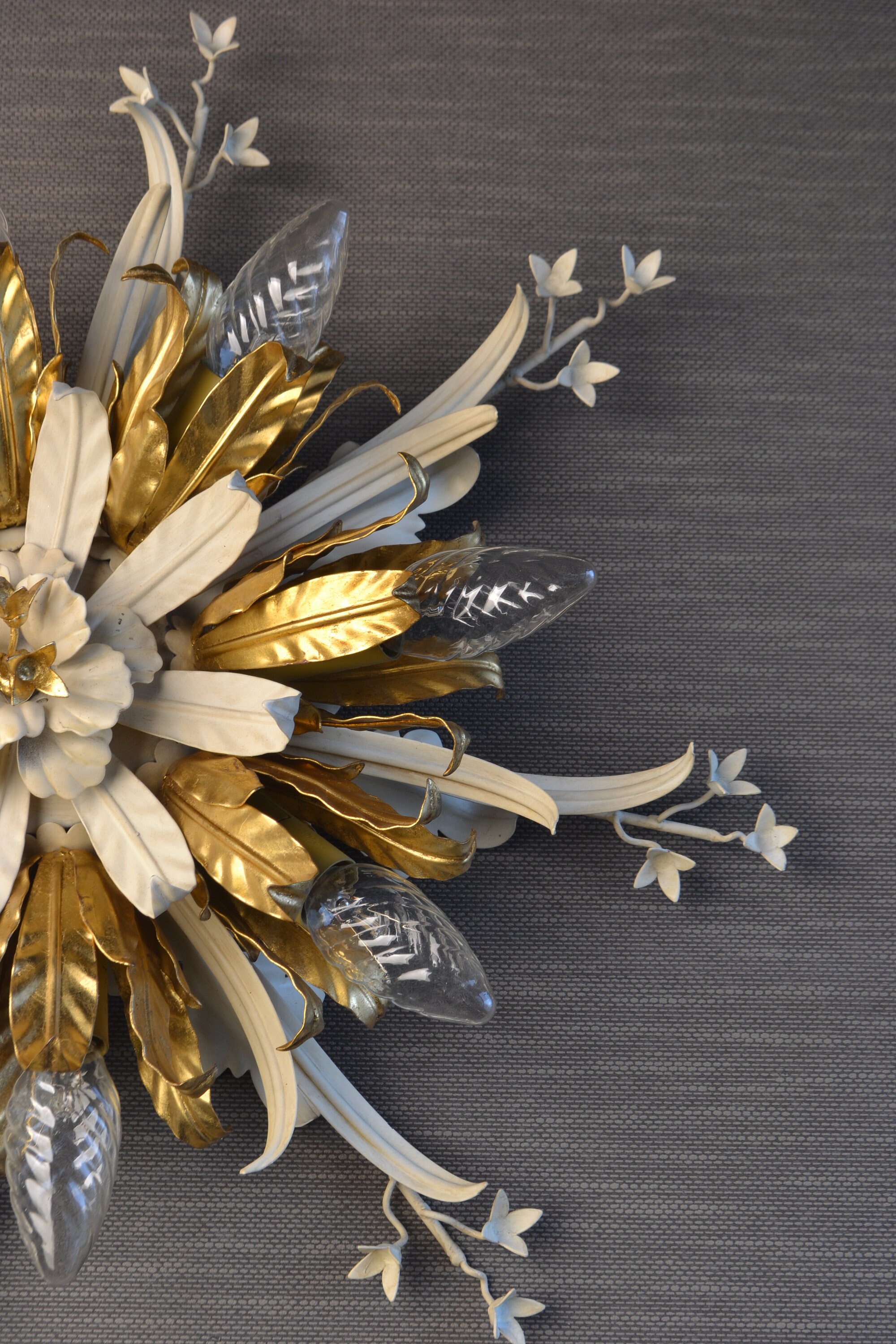 Stunning Italian Golden Tole Flower Ceiling light (2022042)
