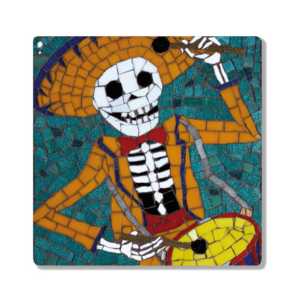 Mexican Day of the Dead Ceramic Tile / Coaster Skeleton - Etsy