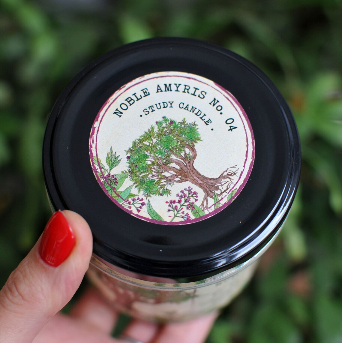No.4 10oz Candle Jar Tree of Life Noble Amyris Study - Etsy