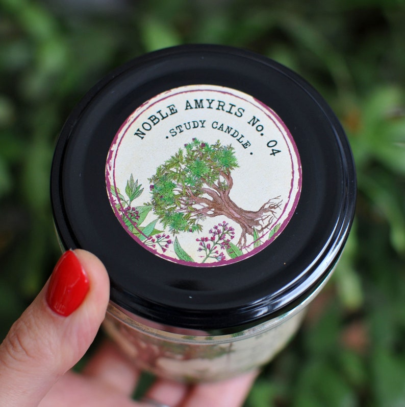 No.4 10oz Candle Jar Tree of Life Noble Amyris Study - Etsy