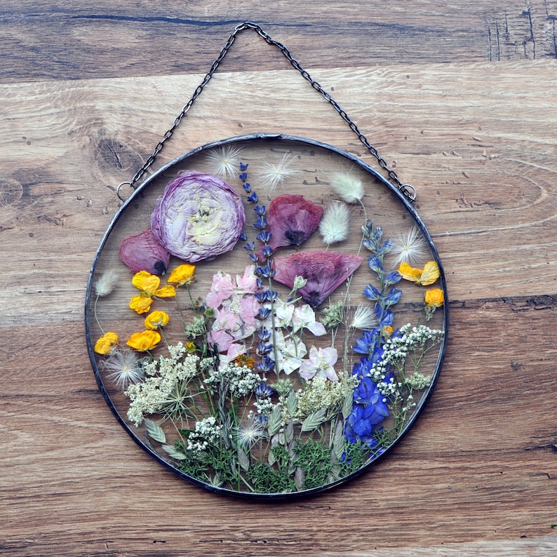 Custom Family Birth Flower Bouquet: Pressed Flower Frame Decor - Etsy