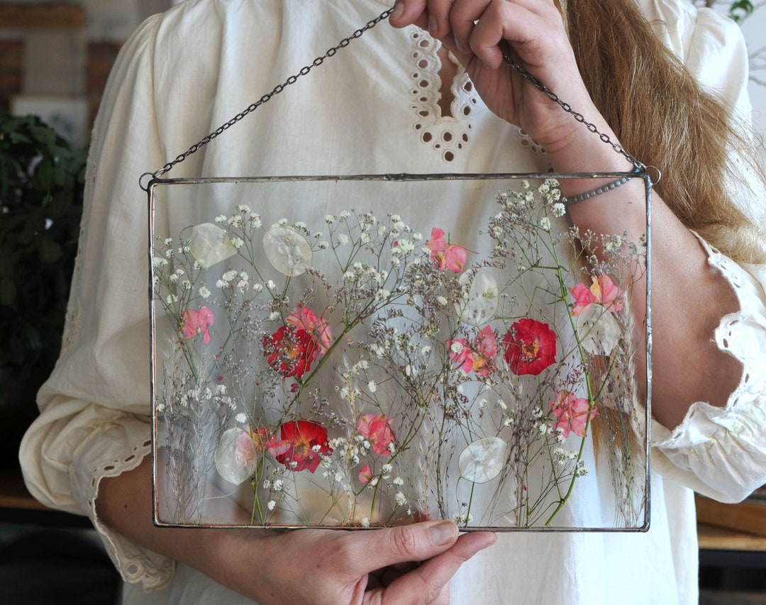 Real Rose,pressed Flowers, Large Pressed Flower, 1 St Anniversary, 1 ...