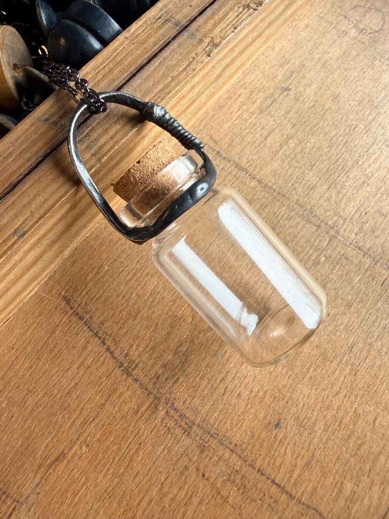 Customizable Glass Vial Necklace | Secret Bottle Pendant | Fill With ...
