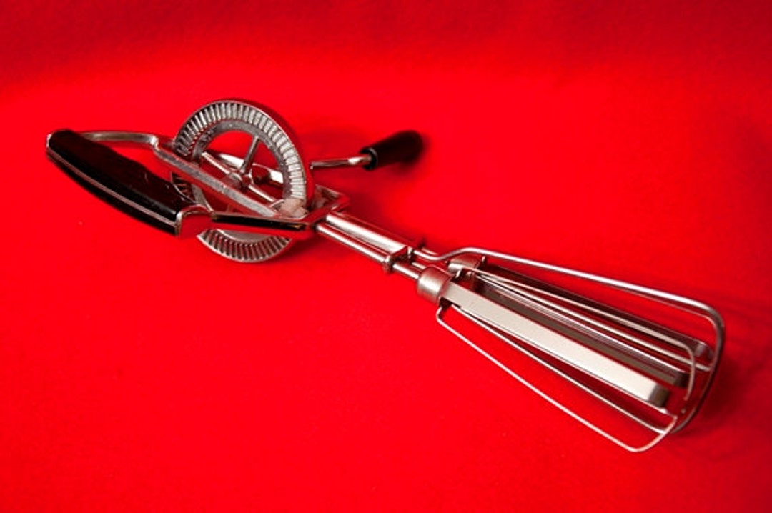 New Old Stock 70's Hand Beater- Vintage Hand Mixer- Hand Crank- Egg ...