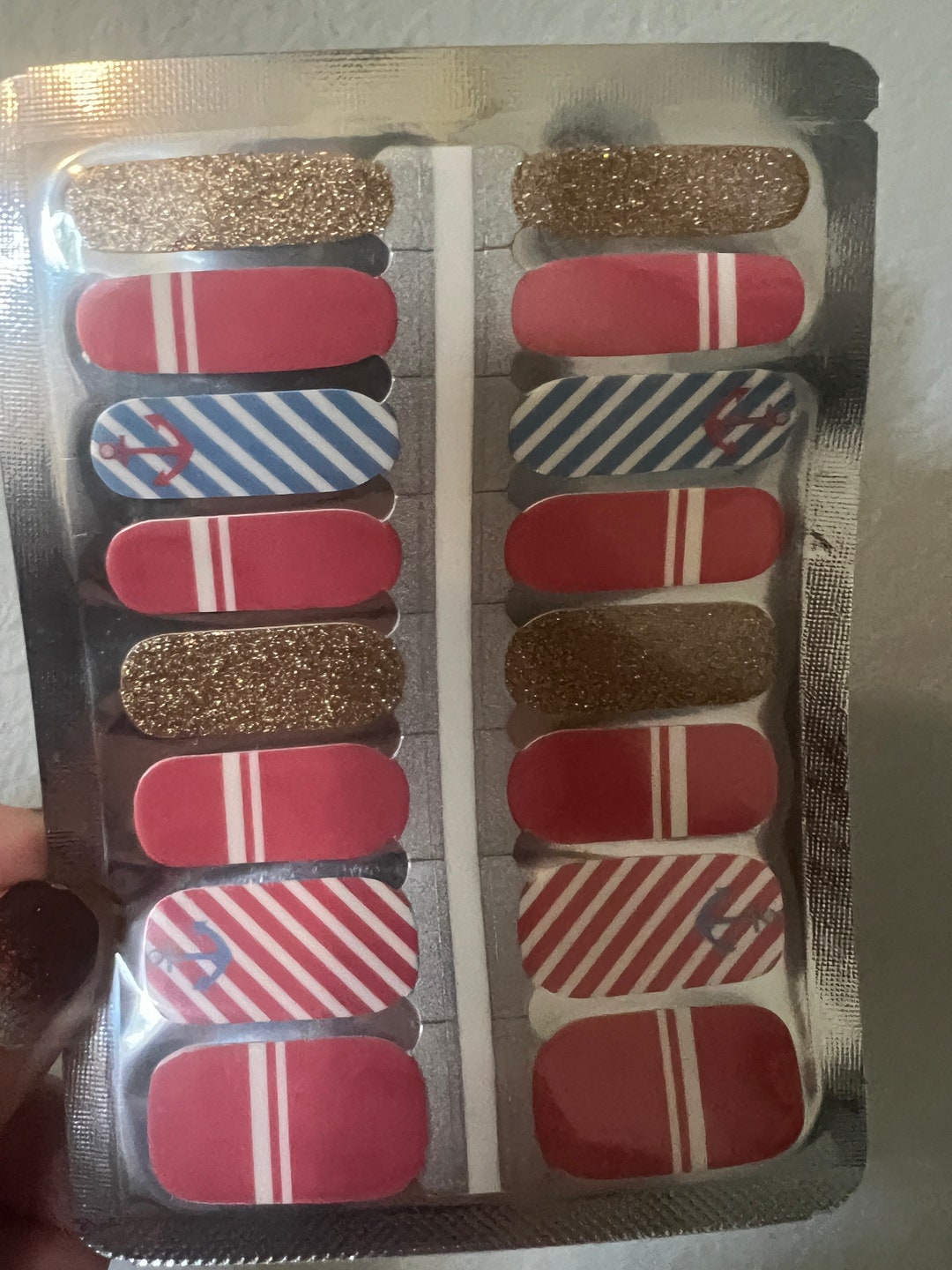 Nautical Anchor Nail Polish Strips: Easy DIY Manicure - Etsy
