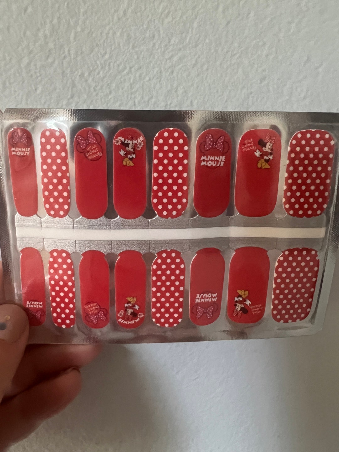 Minnie Mouse Red Polka Dot Nail Polish Strips - Etsy