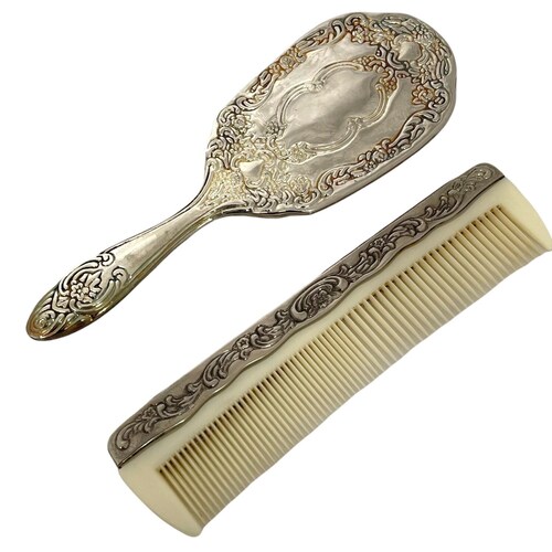 Vintage Mirror Vintage Hair Brush and Comb Set Vanity Set | Etsy