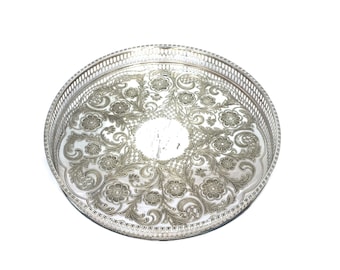 Vintage silver tray | Etsy