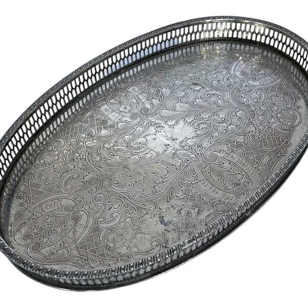 Silver Serving Tray - Etsy