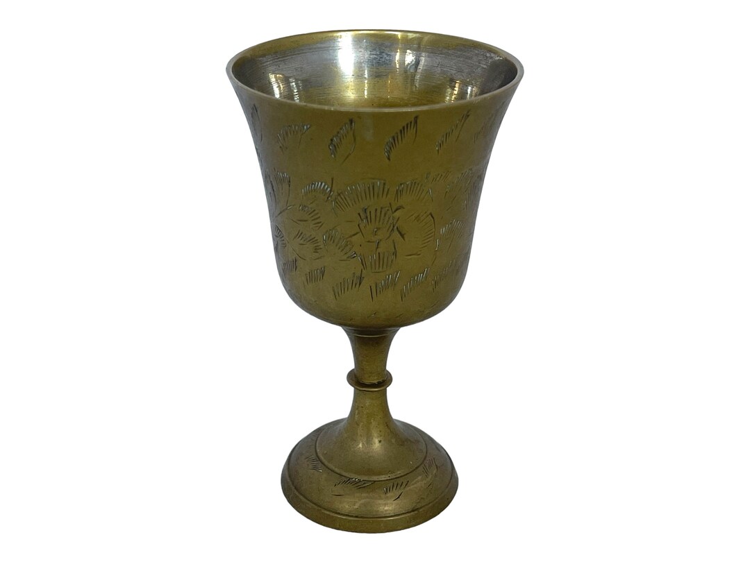 Vintage Witches Goblet, Brass Gothic Goblet, Wiccan Cup, Alter Spell ...