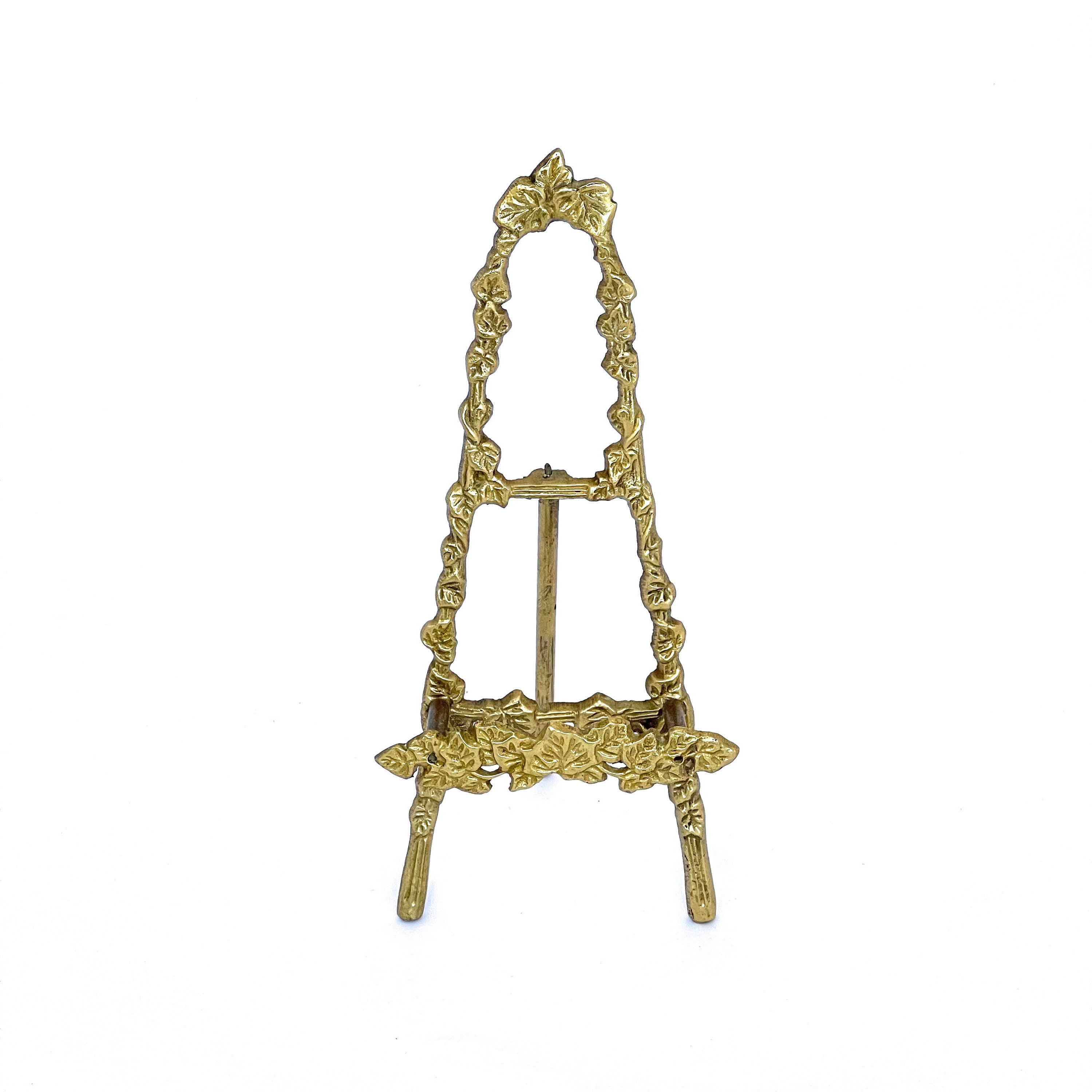 Vintage Brass Easel Book Stand Leaf Photo Stand Book Holder | Etsy