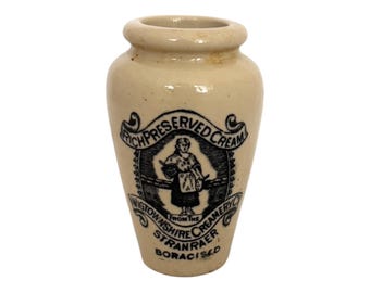 Vintage Dunragit Pure Cream Stoneware Pot Antique Stoneware Pot ...