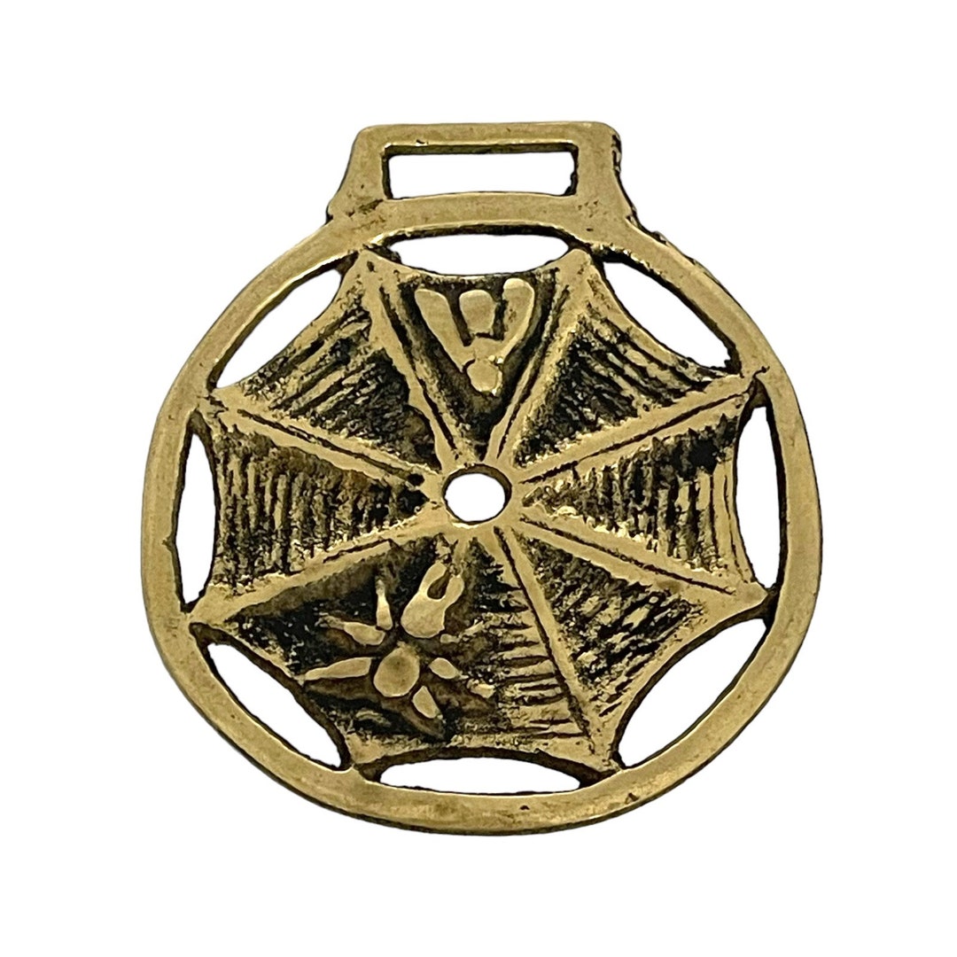 Vintage Spider Web & Fly Horse Brass, Altar Decoration Hanging, Spiders ...