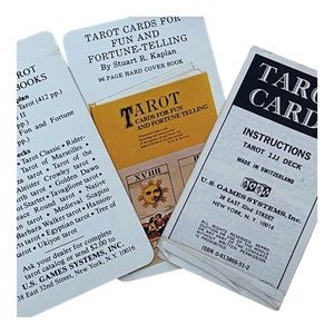 Vintage Tarot Card Deck, AG Muller Swiss Cards 78 Set Instructions, Tarot Readings, Oracle ...