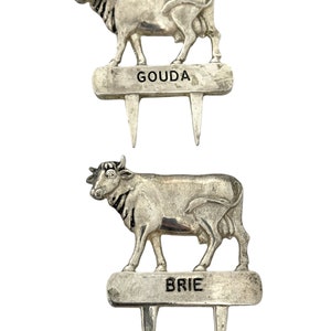 Vintage Silver Plated Cheese Markers, French Silea Cheese Labels ...