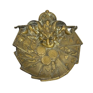 Vintage Brass Devil Dish Antique Coin Dish Card Gambling - Etsy