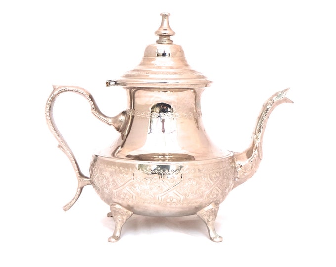 Vintage Large Moroccan Alpaca Silver Teapot Silver Moroccan - Etsy