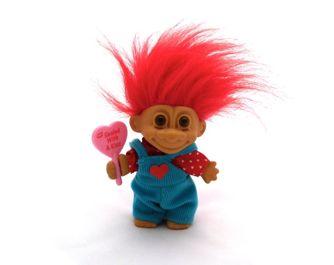 Russ Troll Doll, Sealed With A Kiss, Valentine Russ Troll, Red Hair ...