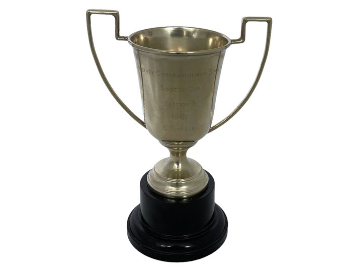 Vintage Trophy Cup, 1960s Silver Plated Trophy Cup, Angel Wing Trophy ...