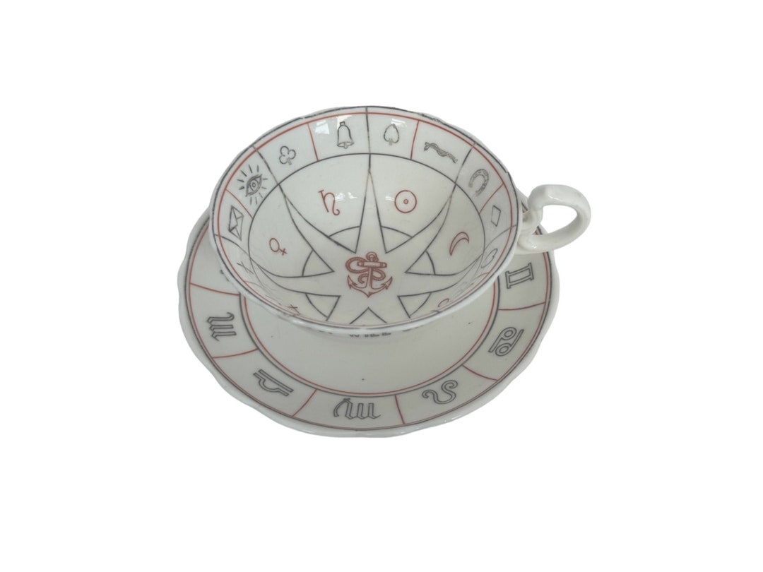 Antique Nelros Fortune Telling Tea Cup & Saucer: Zodiac Divination - Etsy
