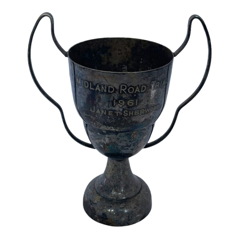 Vintage Rustic Trophy Cup 1961 Silver Plated Engraved Trophy - Etsy