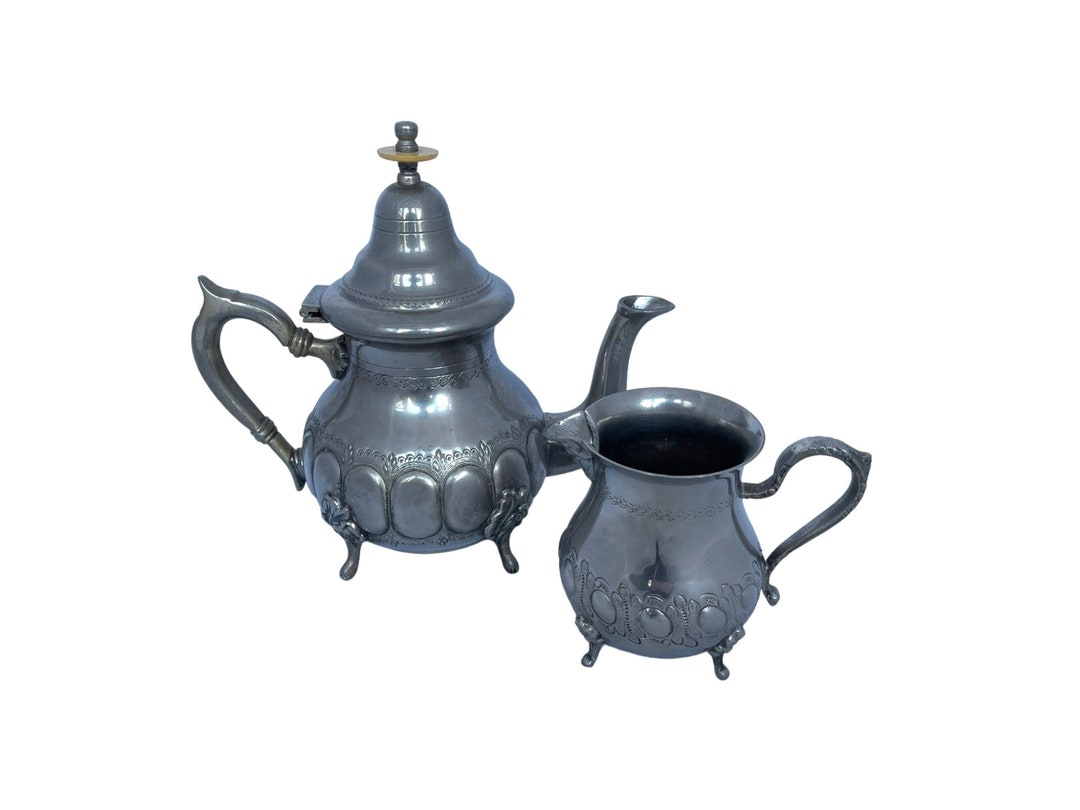 Vintage Moroccan Teapot & Milk Jug, Traditional Moroccan Teapot ...