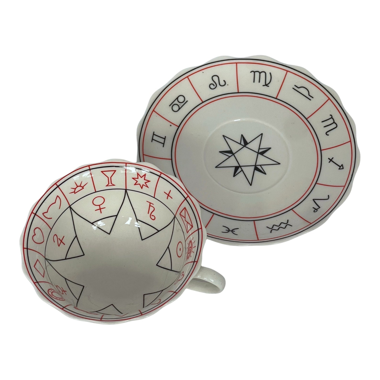 Vintage Tea Leaf Reading Cup Fortune Telling Cup Saucer | Etsy