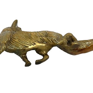 Vintage Brass Fox Figurine, Charming Fox, Vixen Sculpture, Fox Statue ...