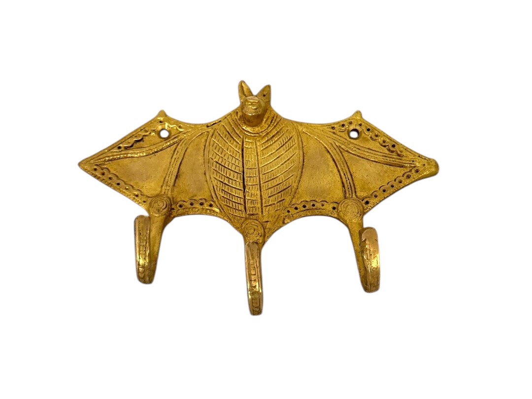 Brass Bat Key Hooks, Bat Wall Mounted Key Hanger, Bat Jewellery Hooks ...