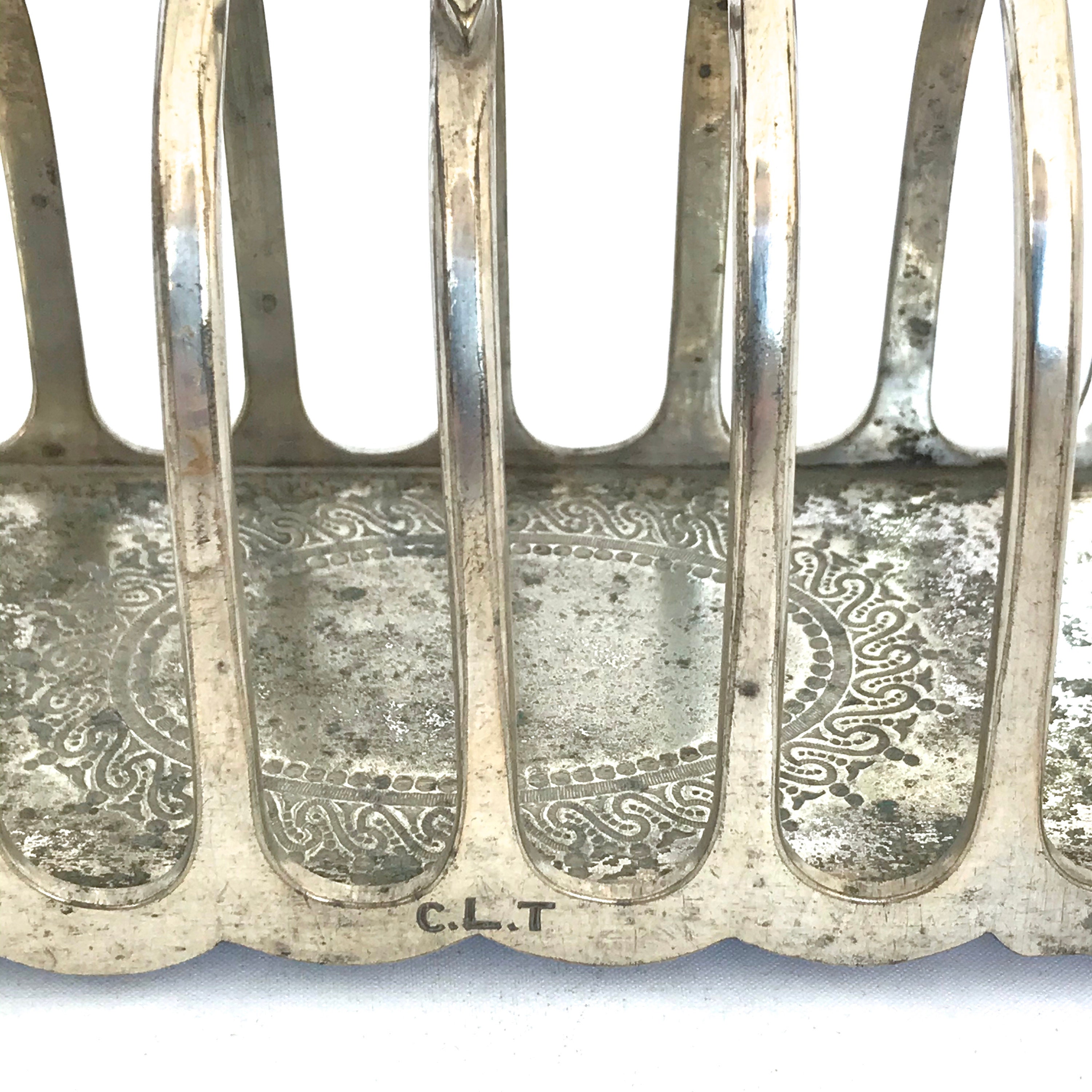 Antique Silver Plated Toast Rack Six Slice Toast Rack James - Etsy 日本