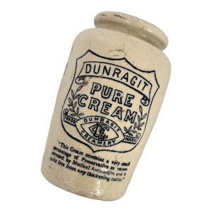 Vintage Dunragit Pure Cream Stoneware Pot Antique Stoneware Pot ...