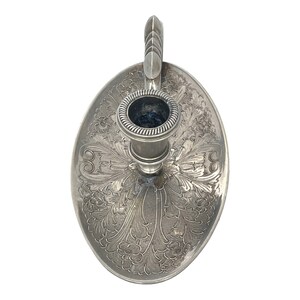 Vintage Seba Silver Plated Chamberstick: Floral Candle Holder, Made in ...