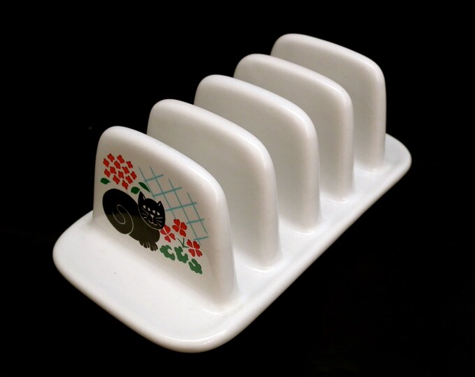 Black Cat Toast Rack, Sadler Toast Rack, White Ceramic Toast Rack ...